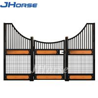 China European 2.4m Horse Stall Fronts Mesh Black Powder Coating for sale