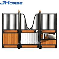 China Pine European Stall Fronts 3m 4.2m Horse Stable Doors Panels With Feeder for sale