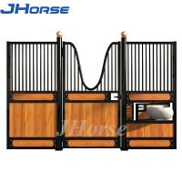 China Pine European Stall Fronts 3m 4.2m Horse Stable Doors Panels With Feeder for sale