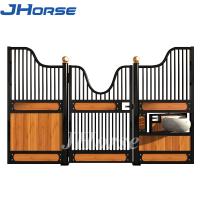 China 12 Foot Easily Clean Wood Horse Stall Fronts Equipment Panels Stables for sale
