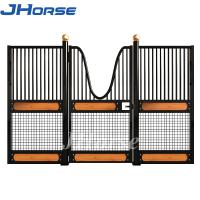 China 12 Foot Easily Clean Wood Horse Stall Fronts Equipment Panels Stables for sale