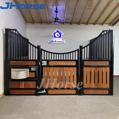 China 3.5x2.2m European Horse Stalls With Double Security Foot Lock Latch for sale