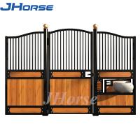 China 3meter European Horse Stalls Black Galvanized Metal Aluminum Material for sale