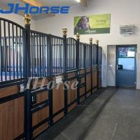 China Stable Bamboo Wood Double Doors Box Horse Stall Panels Eco Friendly for sale