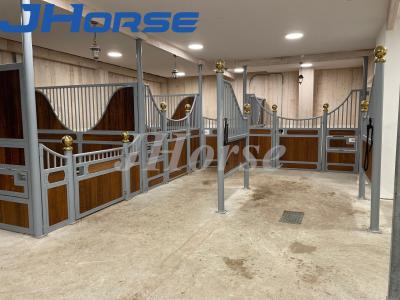 China Swing Door Wooden Galvanized Horse Equine Stable Panels 3.5m 3.6m ISO9001 for sale