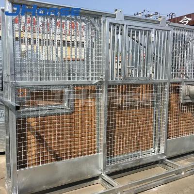 China Portal Frame Horse Stall Fronts Hot Galvanized Steel Structure With Bamboo Wood for sale