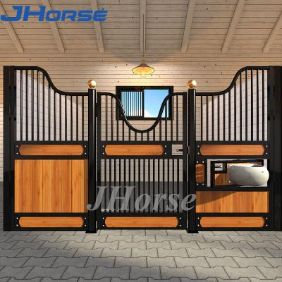 China 3.6m Heavy Duty Powder Coating Horse Stall Fronts With Accessories for sale