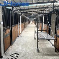 China Bamboo Infill 14feet High End Horse Stables Luxurious Heavy Duty Galvanized Economical for sale