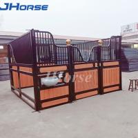 China Indoor 50mm Square Frame Bamboo Horse Stable Partitions Anti Rust for sale