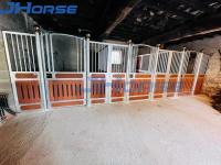 China Heavy Duty Indoor Horse Stalls Hot Dip Galvanized Bamboo With Swing / Sliding Door for sale