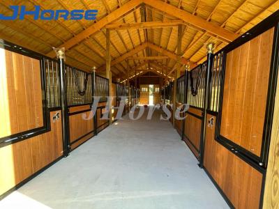 China Bamboo Filling Wood European Horse Stalls Customized Color Horse Stable Box for sale