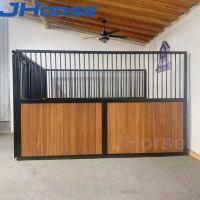 China Bamboo 7.2ft Horse Stall Panels Standard Front Type Powder Coated Sliding Door for sale