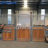 China Steel Frame Bamboo Horse Stall Gates , Custom Prefab Horse Stables for sale