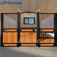 China Steel Frame Bamboo Horse Stall Gates , Custom Prefab Horse Stables for sale