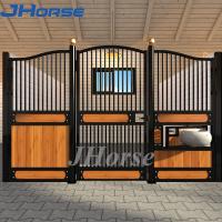 China Steel Frame Bamboo Horse Stall Gates , Custom Prefab Horse Stables for sale