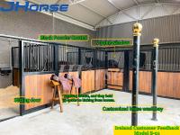 China Powder Coating Indoor 28mm Bamboo Pine Wooden Horse Stalls for sale
