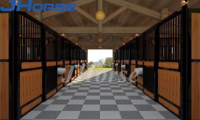 China Horse Stable Stall Fronts Door and Side Panels with bamboo wood for sale