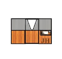 China Hight Quality bamboo horse stalls horse stables in black coating for sale