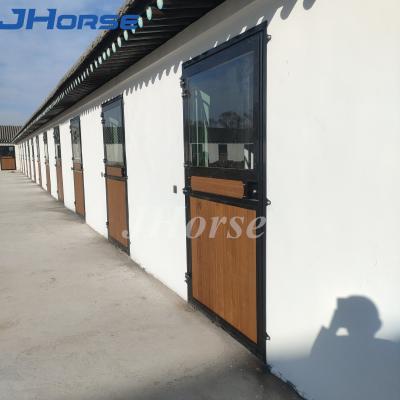 China Customized Horse Shower Dividing Horse Stall Panels Wooden Bamboo Infill for sale