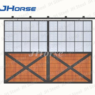 China Bamboo wood painted equestrian Economy large horse Stable Fronts for sale