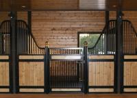 China Longlife JH Brand Horse Stable Box Horse Stall Fronts Doors With Bamboo Wood for sale
