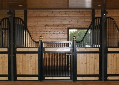 China Longlife JH Brand Horse Stable Box Horse Stall Fronts Doors With Bamboo Wood for sale