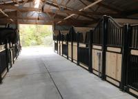 China Longlife JH Brand Horse Stable Box Horse Stall Fronts Doors With Bamboo Wood for sale
