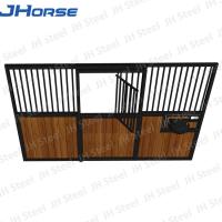 China Indoor Modular Safety Free Standing Horse Stalls With Bamboo Wood for sale