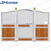 China High quality fancy horse stable swing front door in black coating for sale