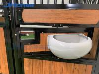 China Weatherproof Euro Horse Stalls Galvanized Steel Frame for sale