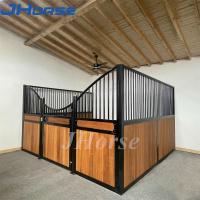 China European Standard Building Horse Stalls Galvanized Iron Grill Swivel Door Bamboo for sale