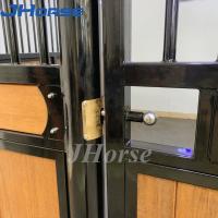 China Weatherproof Free Standing Horse Stalls Steel Q235/Q235B And Wood for sale