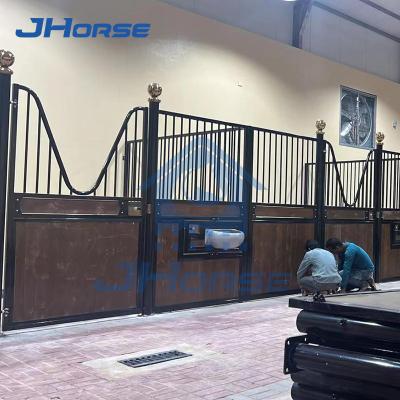 China Weatherproof European Horse Stalls For Farms Pine Or Plastic Wood And Durable Design for sale