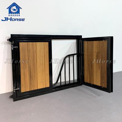 China Bamboo Fill In Wood Type Horse Stable Barn Windows In Brown For Horse Barn for sale