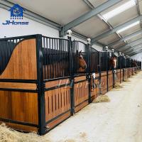 China Customized Color Horse Stall Panels Powder Coated Finished With Sliding Door for sale