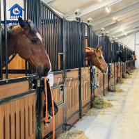 China Customized Color Horse Stall Panels Powder Coated Finished With Sliding Door for sale
