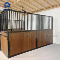 China Permanent  Elegant Economic Bamboo Wood Galvanized Horse Stables Stall Sliding Door for sale