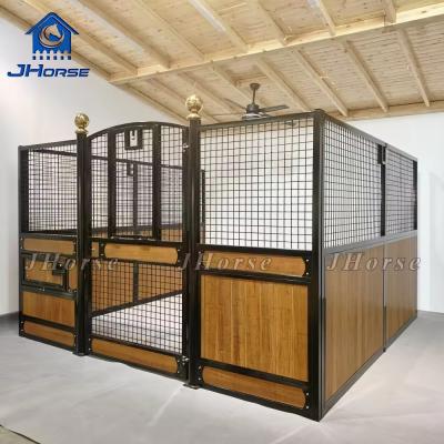 China USA Standard Safety Heavy Duty Bamboo Steel Horse Stable Horse Stall Front Panels for sale