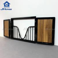China Low Maintenance Horse Stable Barn Doors And Window Bamboo Or Glass Fillin Black Powder Coated Galvanized Pipes for sale