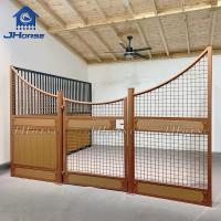 China Custom Bamboo Horse Stable With Swing/Sliding Door Weatherproof Steel Bamboo Construction for sale