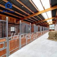 China European Horse Stable Fronts Panels Steel Wood Weatherproof Powder Coated Galvanized Stall European Horse Stalls for sale