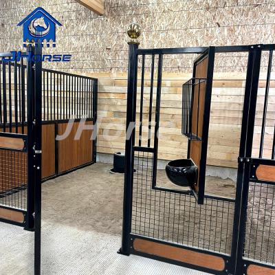 China Custom European Horse Stall Front Panels Weatherproof Bamboo/Pine for Farm Installation for sale