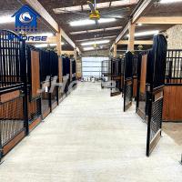 China Custom European Horse Stall Front Panels Weatherproof Bamboo/Pine for Farm Installation for sale