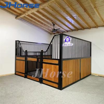 China Customized Steel Bamboo portable horse stables Powder Coated Bamboo Fill In Wood for sale