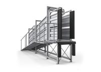 China Overhead Bracing Cattle Loading Ramp Plans With Non Slip Walkway Galvanised Finish for sale
