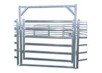 China Heavy Duty Cattle Yard Panels Fast Pin Latch System 3 - 7 Horizontal Rails for sale