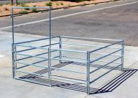 China Green Portable Livestock Fence Panels , Sheep / Goat Corral Panel With Gate for sale