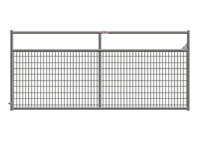 China Weather Resistant 10 Ft Metal Farm Gate , Wire Filled Steel Tube Farm Gates for sale