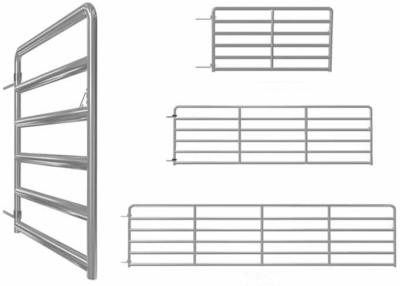 China 10ft / 12 Foot Galvanized Farm Gate , 25nb Pipe Livestock Metal Agricultural Gates for sale