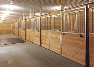 China Pre Made Temporary Horse Stall Fronts Solid Welded One Piece Frame for sale